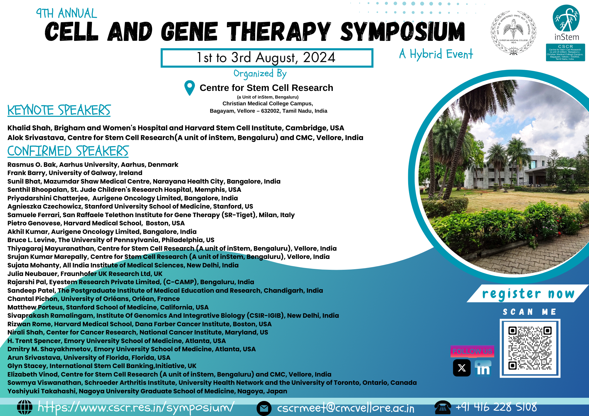9th Annual Cell and Gene Therapy Symposium – Centre for Stem Cell Research (a unit of inStem ...